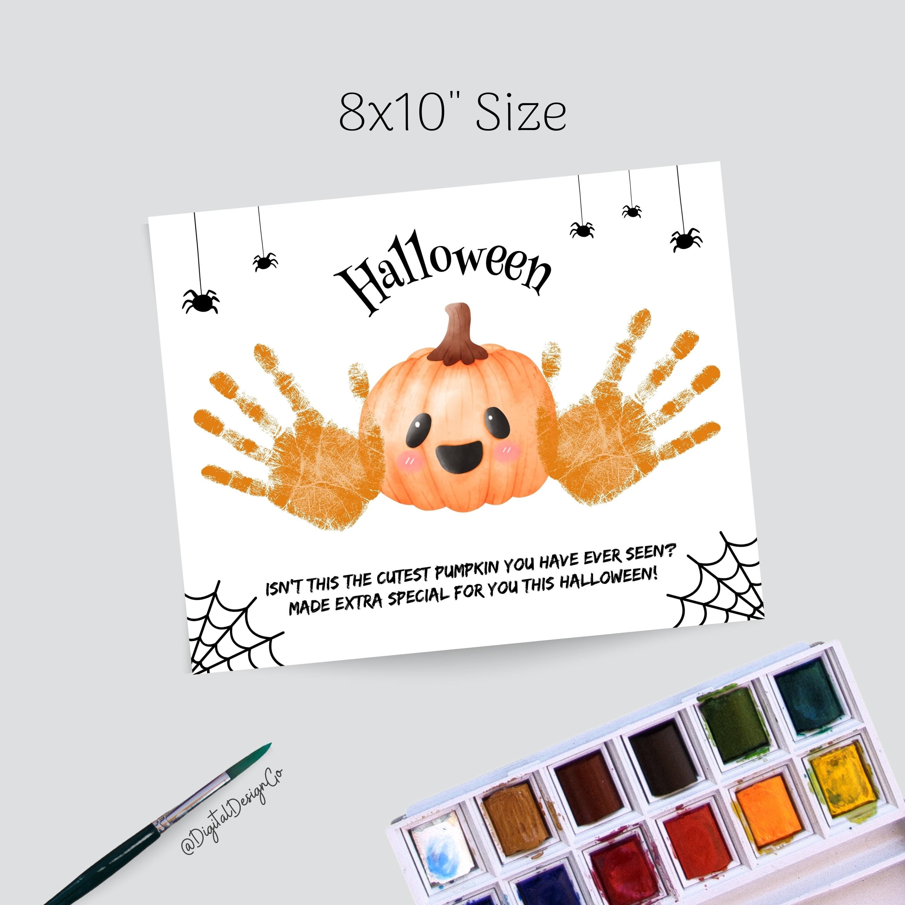 Halloween Handprint Art Craft, Cutest Pumpkin Handprint Keepsake ...