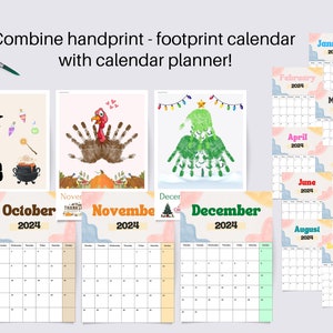 2024 Mega Handprint Footprint Calendar, Handprint Craft, Footprint ...