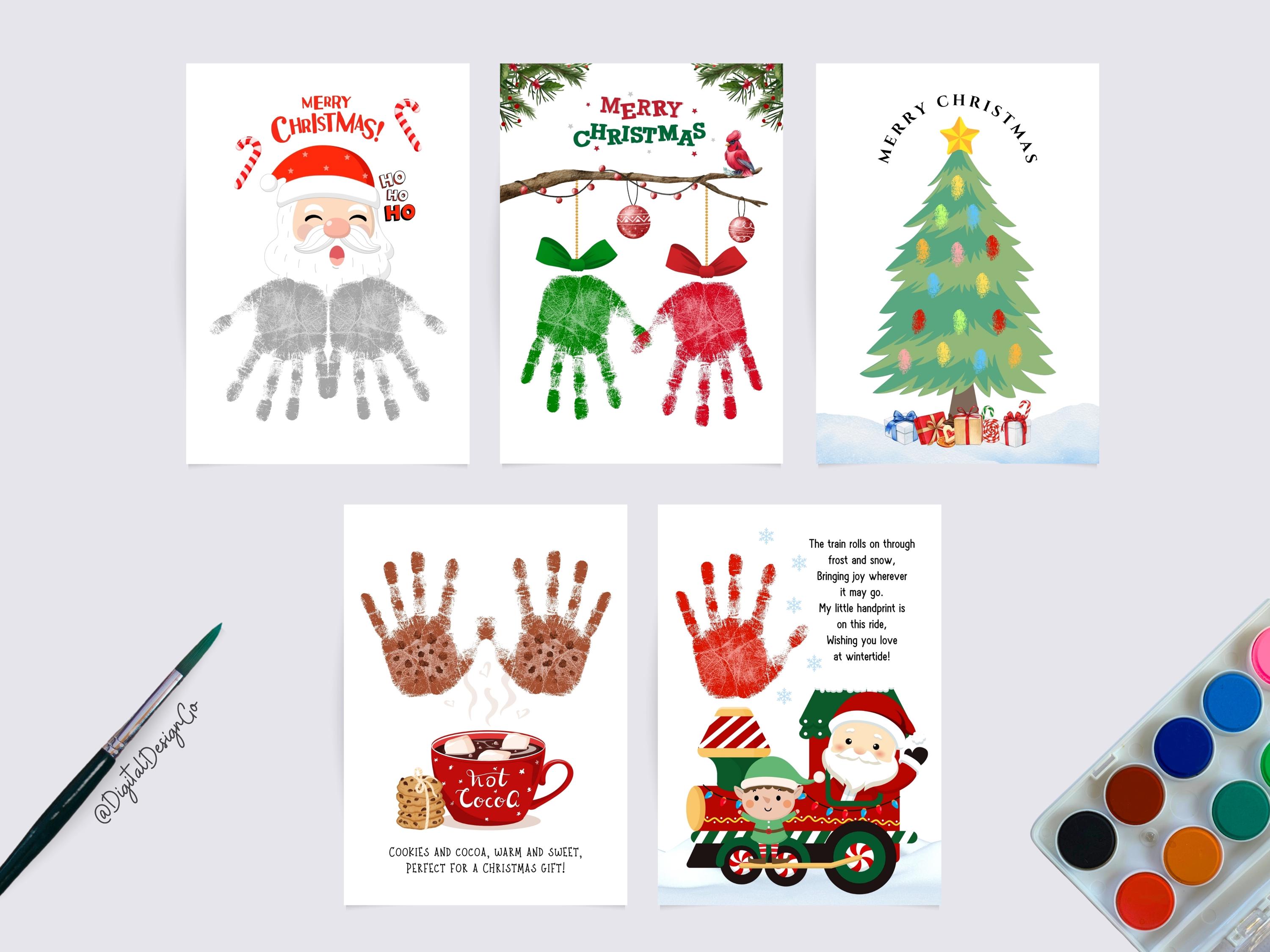 Christmas Handprint Footprint Art Craft, Christmas Bundle, Kids Baby ...