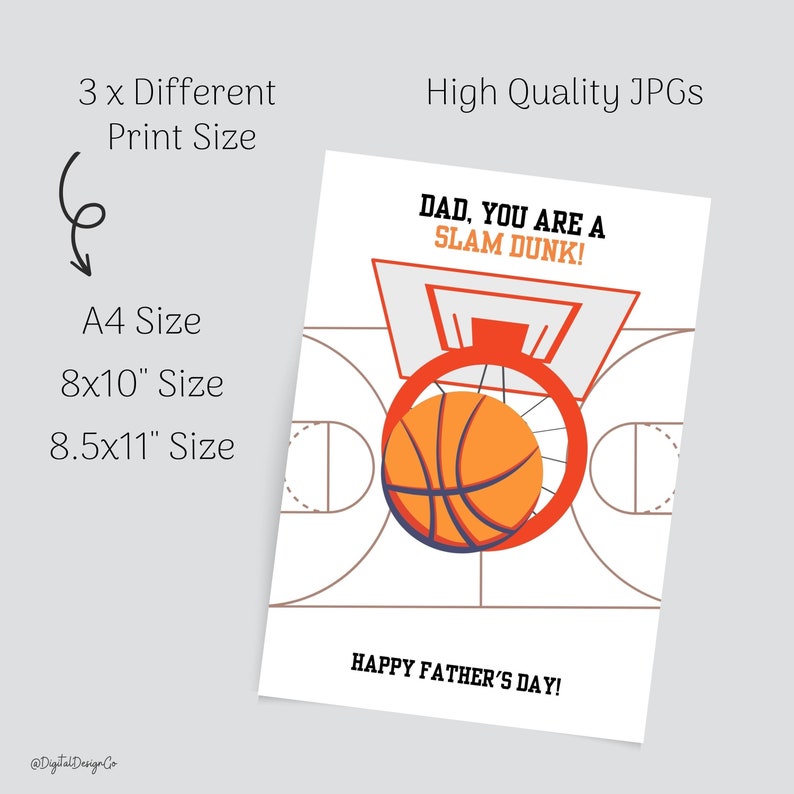 Father's Day Basketball Handprint Craft, Dad You Are A Slam Dunk, Kids ...
