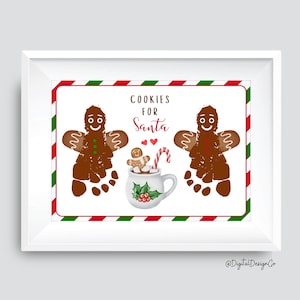 Gingerbread Footprint Art / Cookies for Santa / Christmas Footprint ...