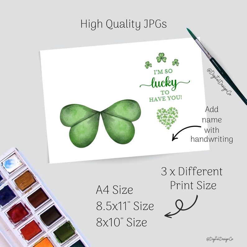 St. Patrick's Day Shamrock Handprint Art Craft, I'm so Lucky to Have ...