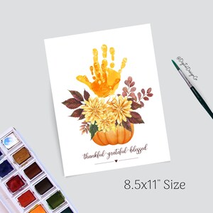 Thanksgiving Handprint Art / Fall Autumn Flower Handprint Craft / Kids ...
