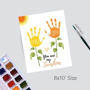 You Are My Sunshine Handprint Craft, Sun Flower Handprint Craft for ...