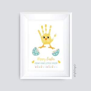 Easter Chicken Handprint Art, Toddler Handprint Keepsake, Easter Art ...