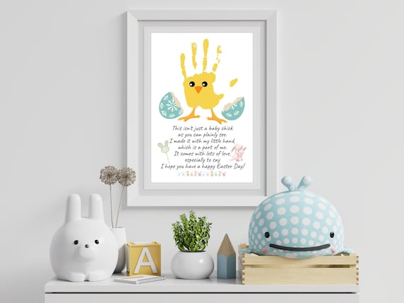 Easter Chicken Handprint Art Project for Kids Toddler - Etsy