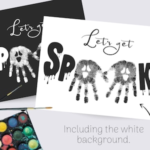 Let's Get Spooky, Handprint Art, Ghost Halloween Craft, 1st Halloween ...