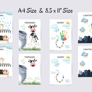 Weather Handprint Craft Bundle, Handprint Art Craft, Kindergarten, DIY ...