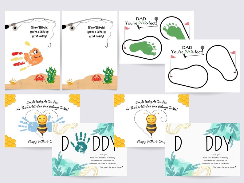 Fathers Day Mega Bundle Handprint/footprint Fathers Day - Etsy