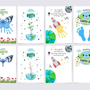 Earth Day Bundle, Handprint Footprint Art Craft, Earth Day Handprint ...