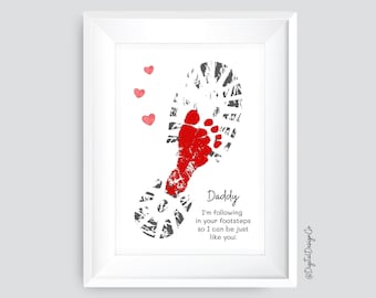 Fathers Day Footprint Craft, Following in Your Footsteps, DIY Craft ...