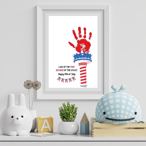 Memorial Day Handprint Footprint Craft Digital Print - Etsy