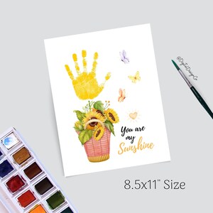 You Are My Sunshine Handprint Craft, Sunflower Handprint Craft for Kids ...