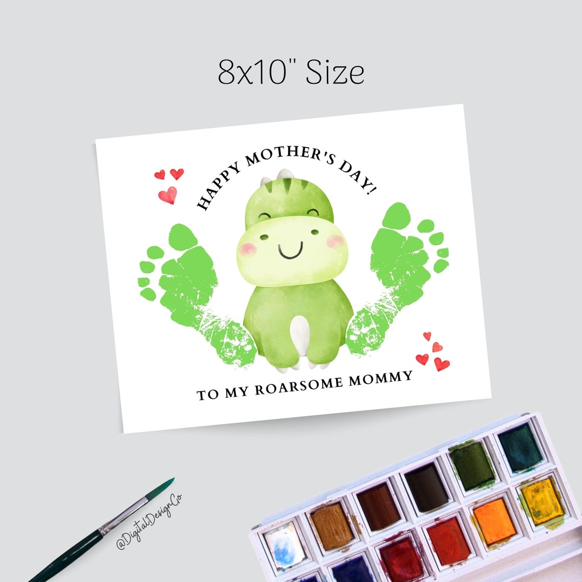 Dinosaur Footprint Craft, Roarsome Mommy, Mother's Day Dino Footprint ...
