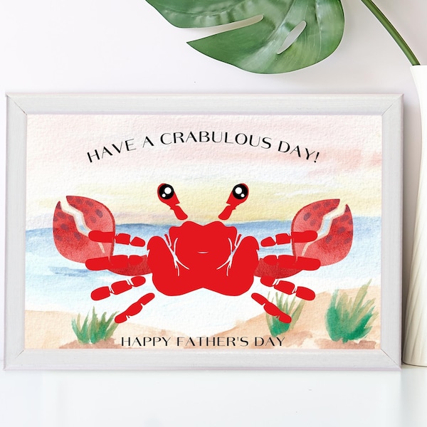 Crab Handprint Craft - Etsy