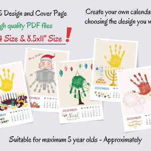 2023 Mega Handprint Calendar, Handprint Art Craft DIY Gift Child Baby ...