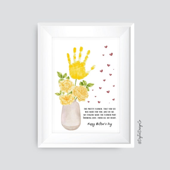 Poema De Huella De Mano Del Día De La Madre Mi Poema De Huellas De