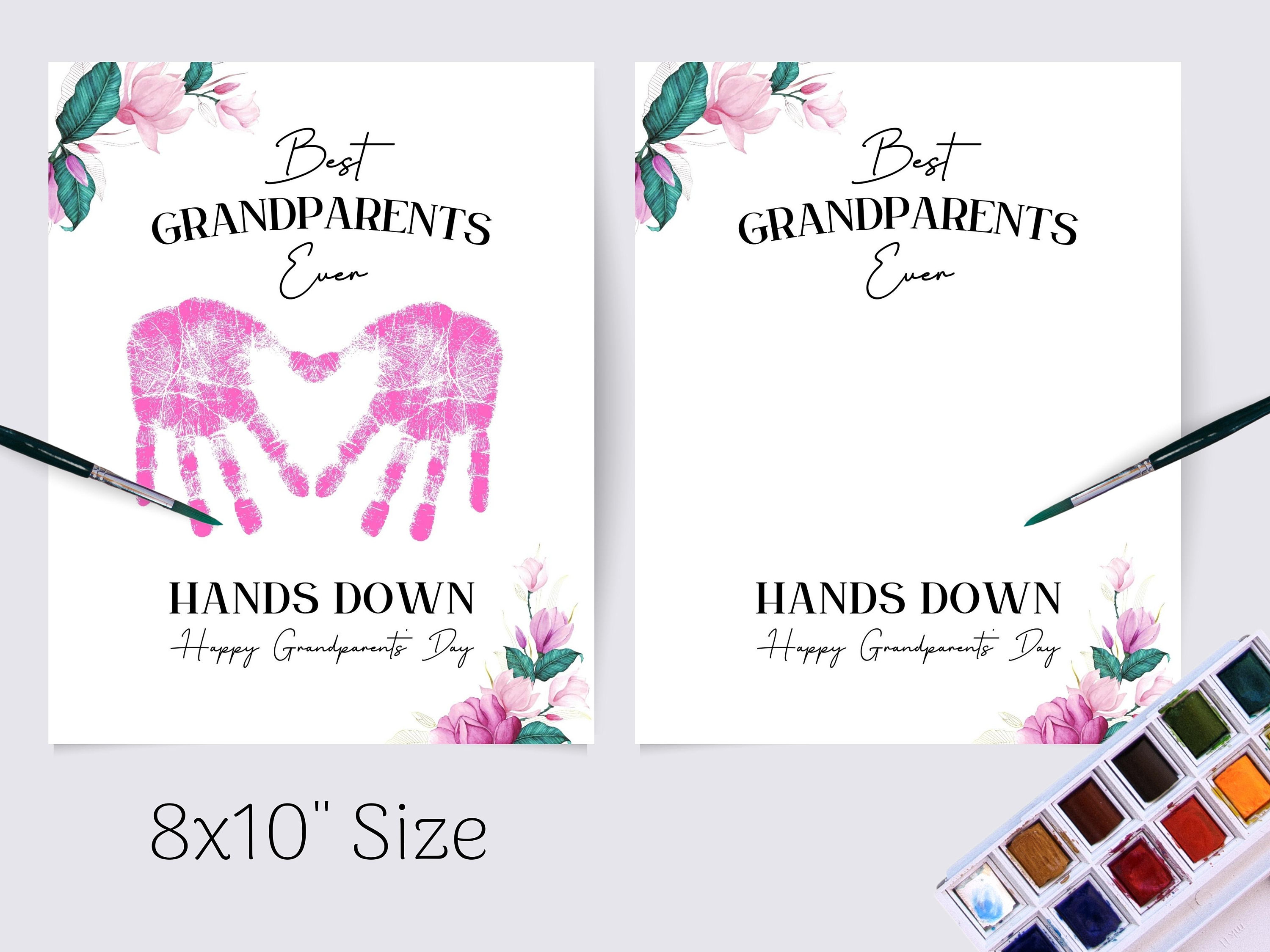 Best Grandparents Ever Hands Down Grandparents Day Handprint - Etsy