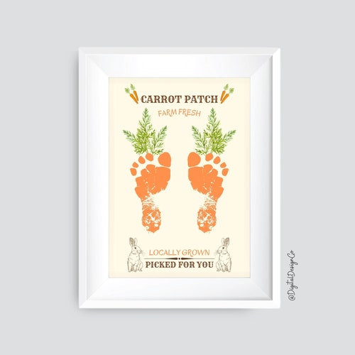 Easter Handprint Kid Craft Easter Footprint Art Baby - Etsy