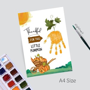 Thankful for This Little Pumpkin, Thanksgiving Handprint Art, Pumpkin ...