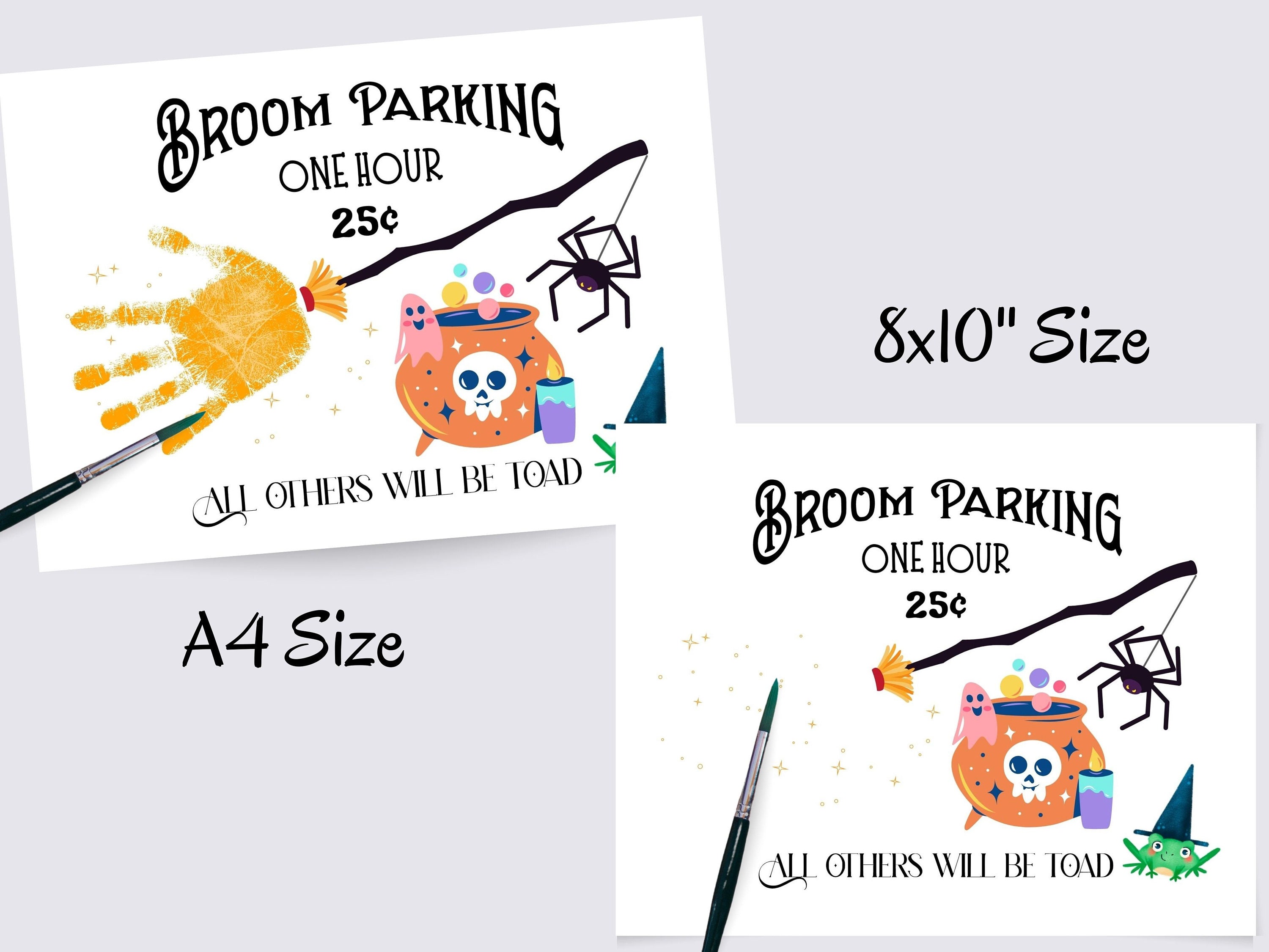 Halloween Handprint Footprint Fingerprint Craft Bundle, Halloween ...