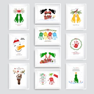 Christmas Handprint Footprint Art Craft, Christmas Bundle, Kids Baby ...