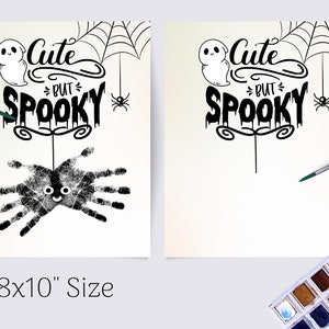 Cute but Spooky Halloween Handprint Hand Craft Art Spider - Etsy