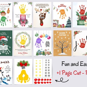 Christmas Handprint Footprint Art Craft, Christmas Bundle, Kids Baby ...