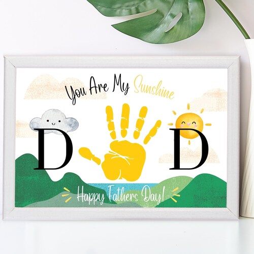 Handprint Footprint Art Craft Father's Day Gift for - Etsy