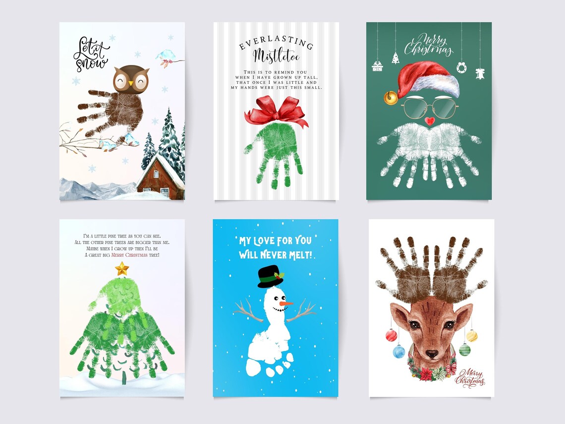 Christmas Handprint Footprint Craft Christmas Handprint Art - Etsy