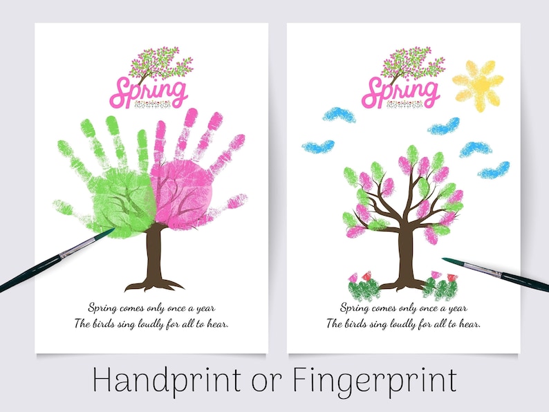 Seasons Handprint Art, Tree, Poem, Four Seasons Craft for Toddler, Prek ...