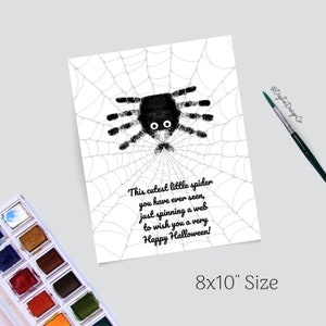 Halloween Spider Web Handprint Footprint Art Craft, Spider Handprint ...