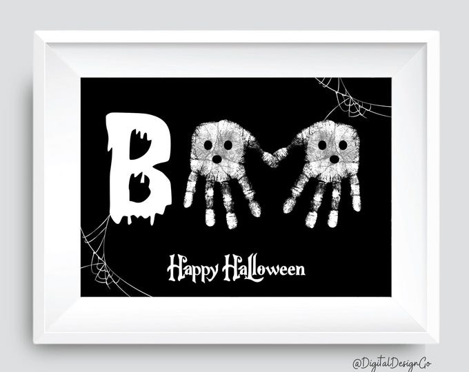 Halloween Handprint Art, Boo Handprint Craft, Happy Halloween, Baby ...