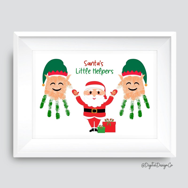 Santa Handprint - Etsy