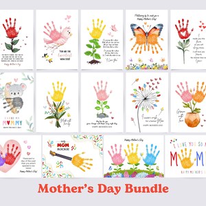 Mother's Day Bundle, Handprint Art Craft, Gift for Mother, DIY Craft ...