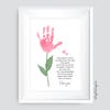 Mother's Day Handprint Art Craft, Flower Handprint Craft for Kids Baby ...
