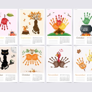 2025 Mega Handprint Footprint Calendar, Handprint Craft, Footprint ...