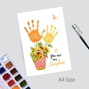 You Are Our Sunshine Handprint Craft, Sunflower Handprint Craft for ...