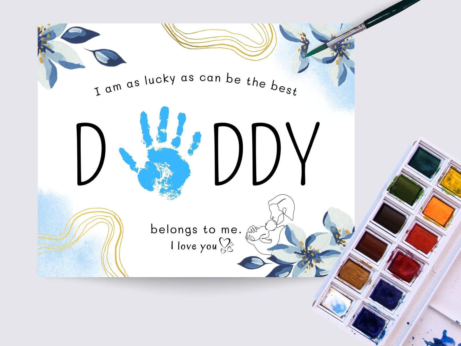 The Best Daddy Dad Handprint Art Craft Father's Day - Etsy