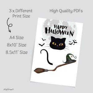 Halloween Footprint Art Craft, Black Cat, Kids Baby Toddler, DIY ...