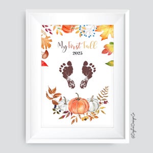 Fall Handprint Footprint Art, My First Fall, Fall Footprint Art Craft ...
