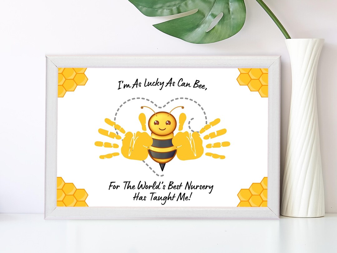 Bee Handprint Art, Busy Bees, Back to School, Gift for Teacher, Teacher ...