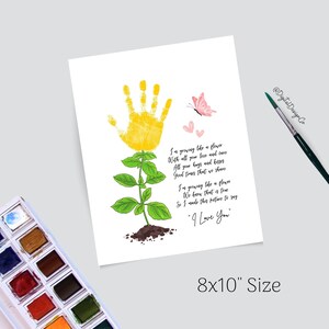 I'm Growing Like a Flower Handprint Art Craft, Kids Baby Toddler, Gift ...