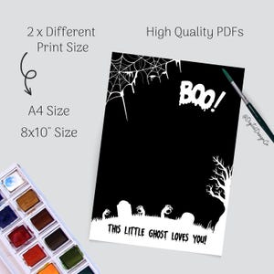 Ghost Handprint Art Craft, This Little Ghost Loves You, Kids Baby ...