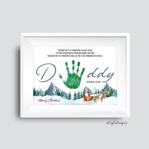 Christmas Daddy Poem Handprint Art, Merry Christmas, Xmas Craft for ...