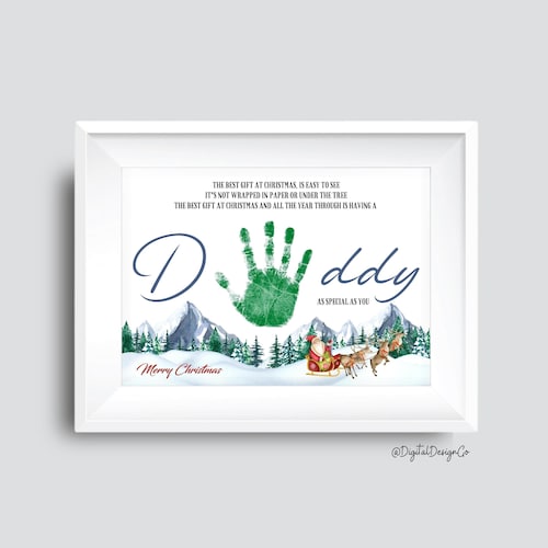 Merry Christmas Craft for Kids Fingerprint Crafts Printable - Etsy