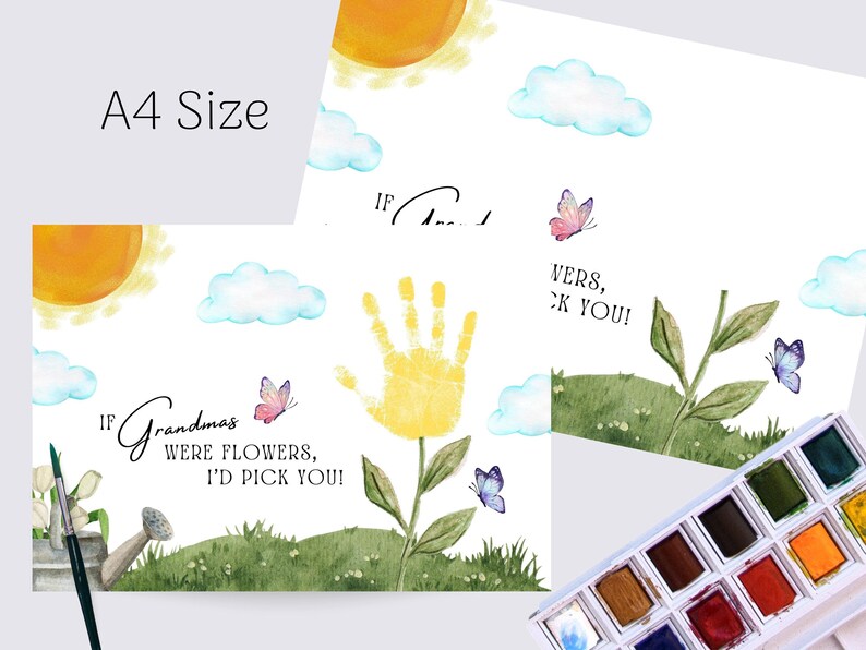 Grandma Handprint Craft I'd Pick You Printable Gift - Etsy