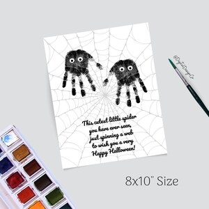 Halloween Spider Web Handprint Footprint Art Craft, Spider Handprint ...
