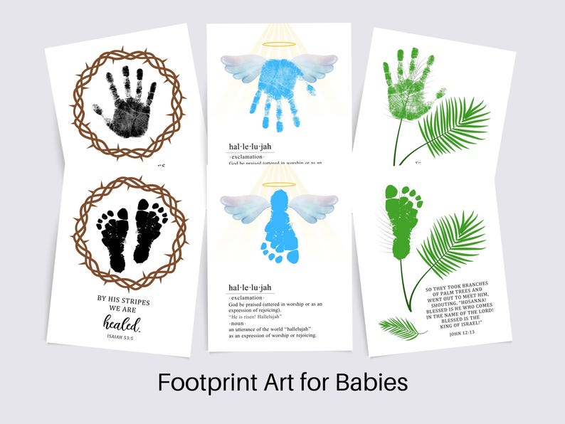 Religious Easter Handprint Art Craft, Palm Sunday Craft, Easter Story ...