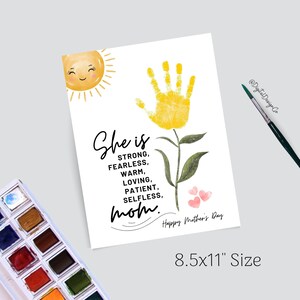 Mother's Day Handprint Art Craft, Flower Handprint Craft for Kids Baby ...